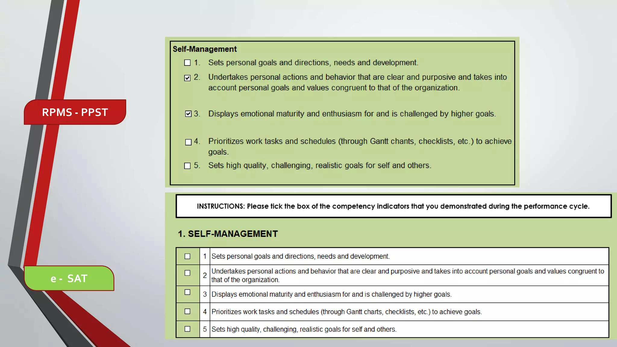 IPCRF-eSAT-Training Passbook | PPTX
