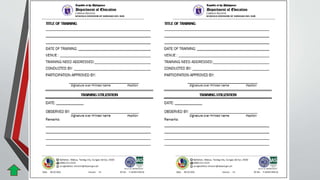 IPCRF-eSAT-Training Passbook | PPTX
