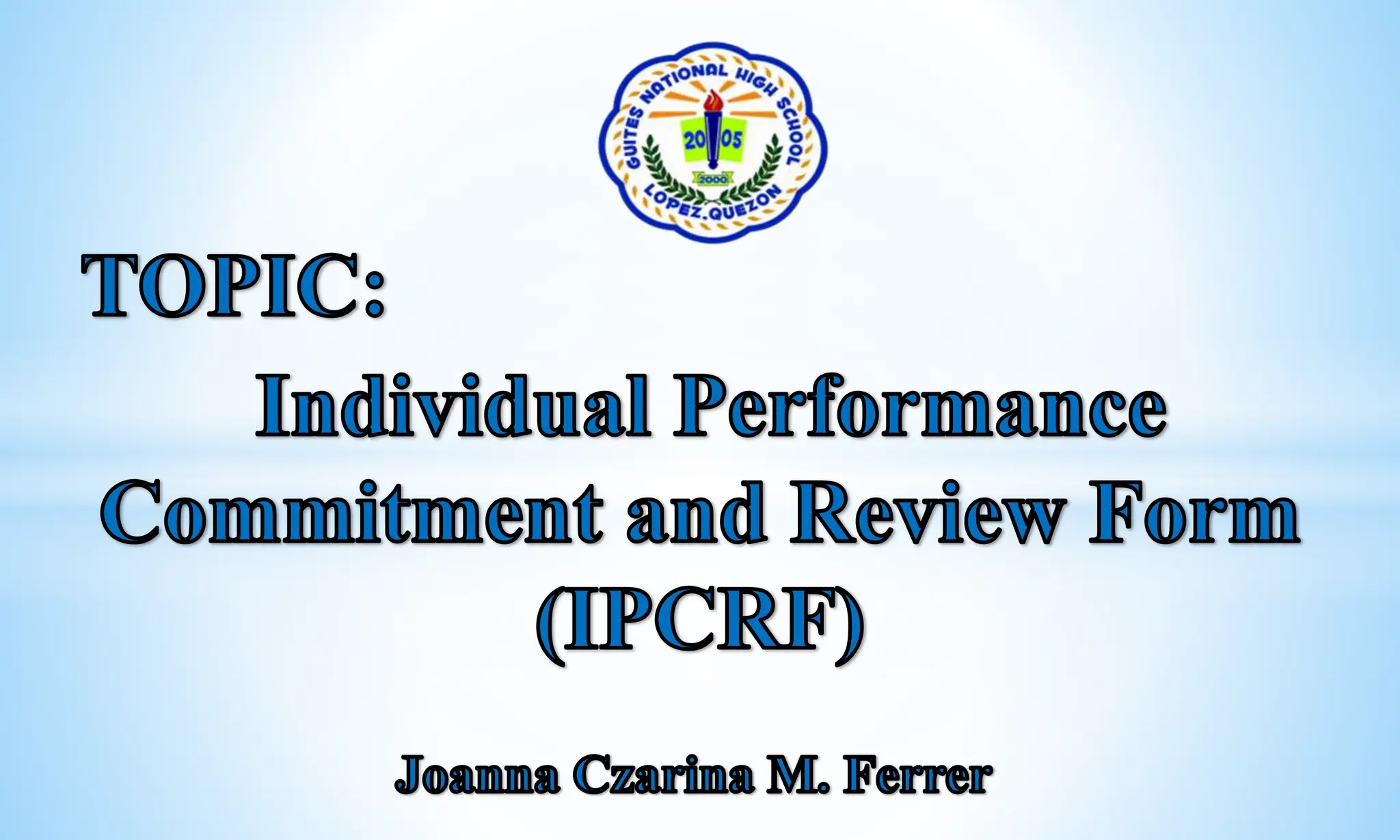 IPCRF-presentation-RPMS-Individual-Perfor | PPT
