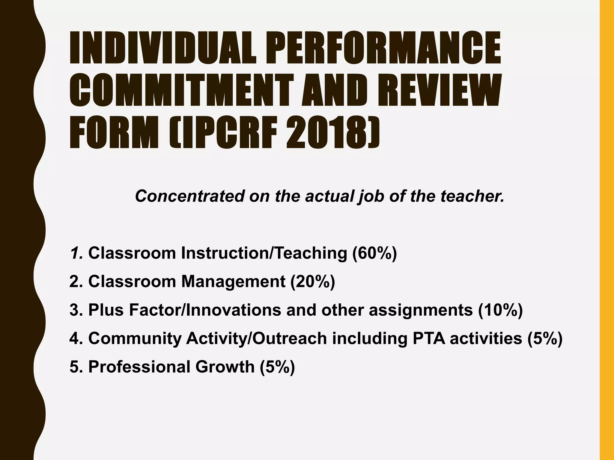 Ipcrf presentation 2018 | PPTX