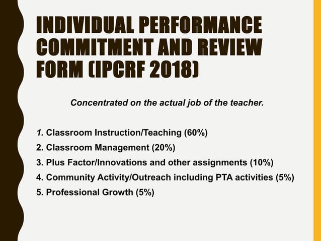 Ipcrf presentation 2018 | PPTX