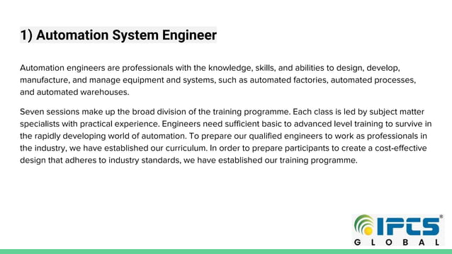 IPCS Automation Training Courses in Chennai | PPT