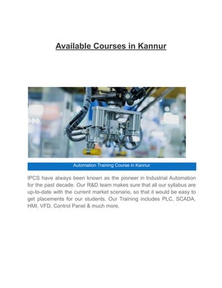"IPCS Global Kannur: Excellence in Training" | PDF