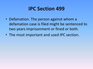 IPC sections | Indian Sarais Act 1887 | PPT