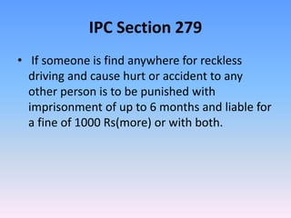 IPC sections | Indian Sarais Act 1887 | PPTX