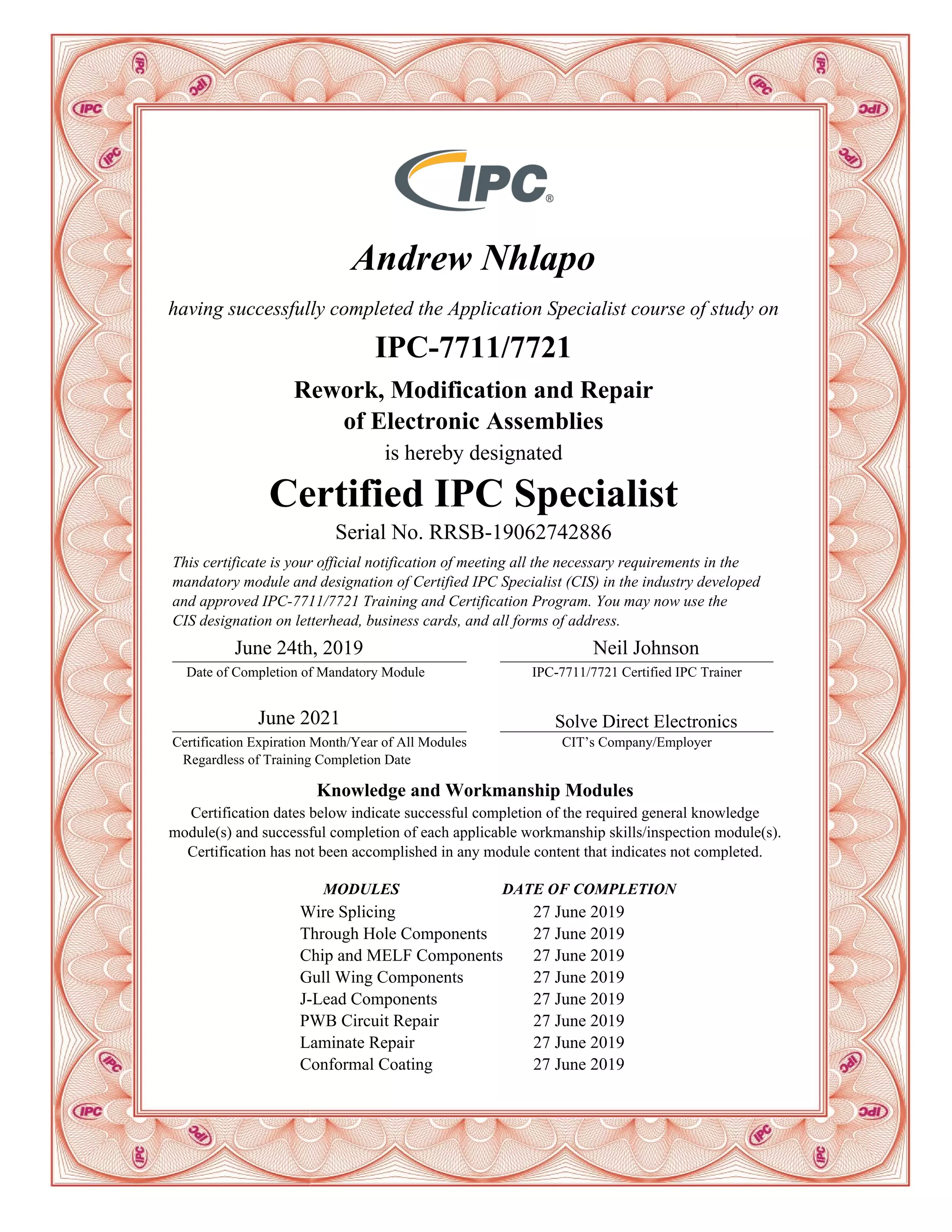 Ipc specialist | PDF