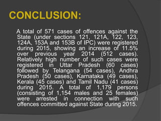 Offences against the State under Indian Penal Code | PPTX