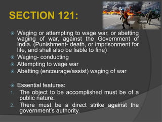 Offences against the State under Indian Penal Code | PPTX