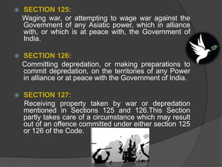 Offences against the State under Indian Penal Code | PPTX