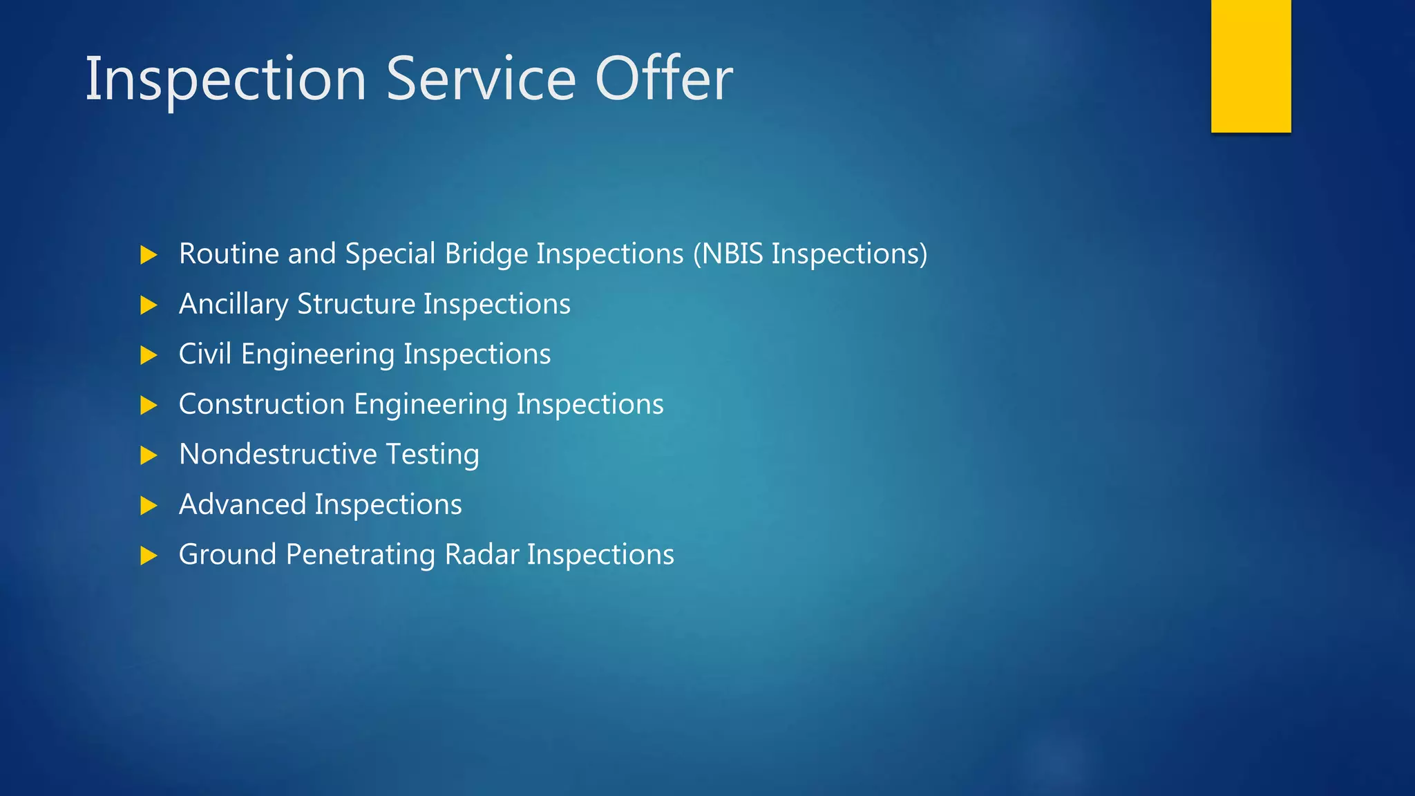 Non destructive testing for Bridge & Infrastructure Inspections | PPT