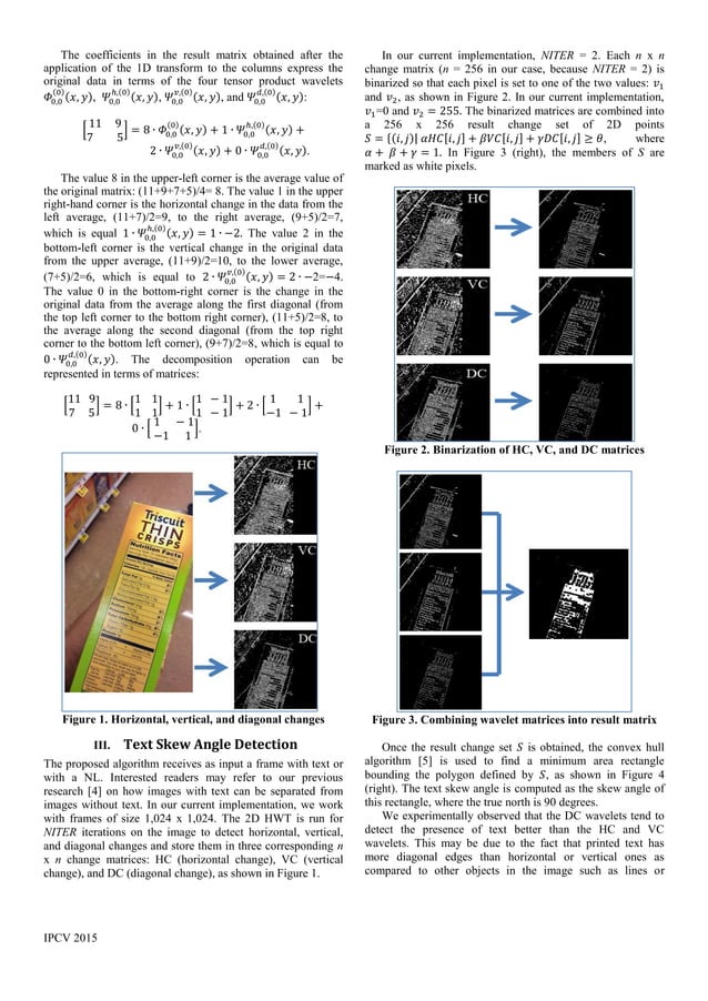 Text Skew Angle Detection In Vision Based Scanning Of Nutrition Labels Pdf