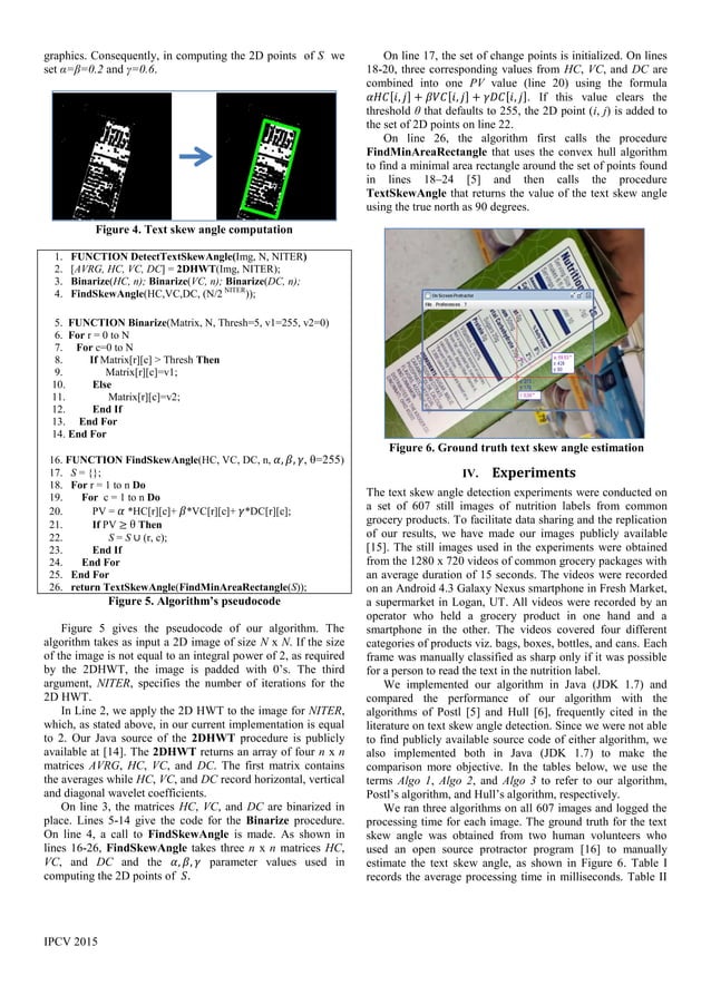 Text Skew Angle Detection In Vision Based Scanning Of Nutrition Labels Pdf