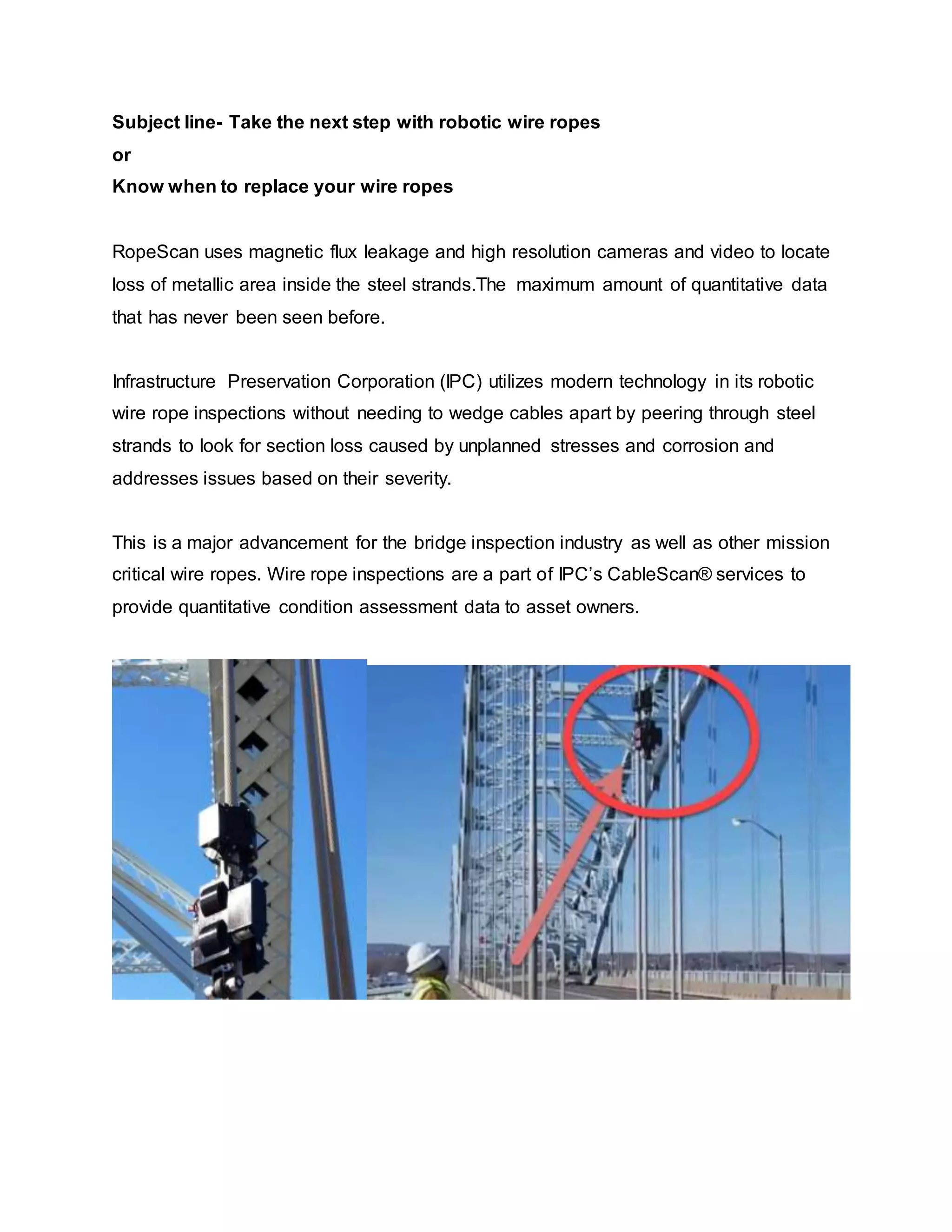 Wire rope inspection | PDF