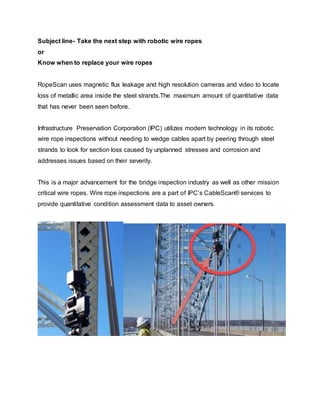Wire rope inspection | PDF