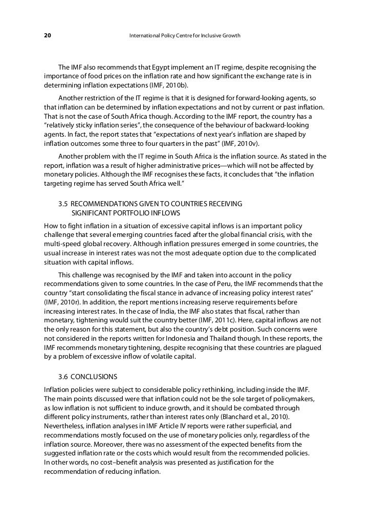 IMF: Analysis of Policy Recommendations after the Global Financial Cr…