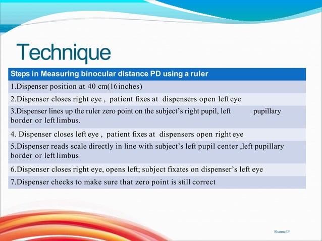 IPD Measurement | PPTX