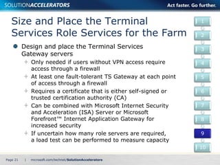 Terminal Services in Windows Server® 2008 | PPT