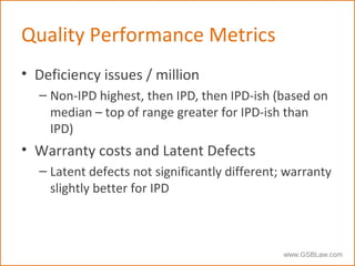Ipd analysis summary metrics asce article_julia_2013_12_17 | PPT