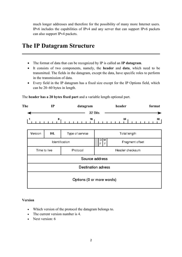IP Datagram Structure | PDF