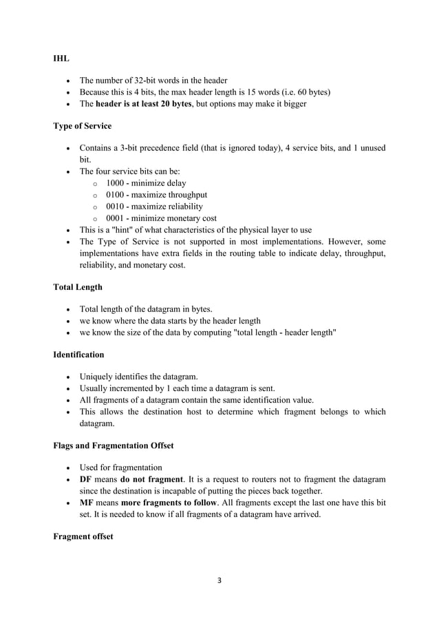 IP Datagram Structure | PDF