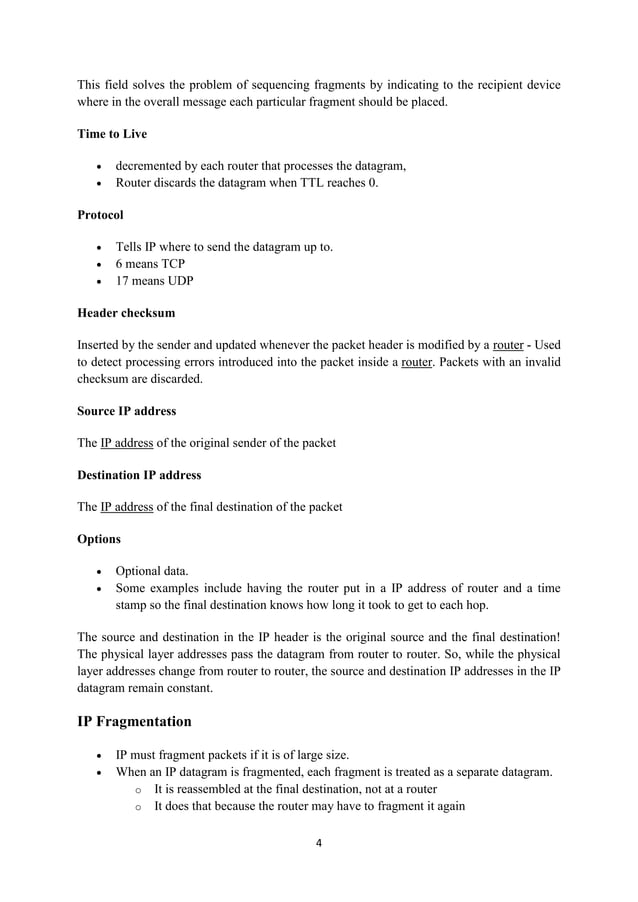 IP Datagram Structure | PDF