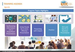 IPDC TRAINING - High Impact Presentation Skills | PDF