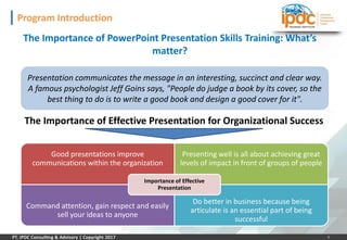 IPDC TRAINING - High Impact Presentation Skills | PDF