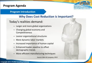 IPDC Training - Cost Reduction Program | PPT