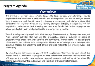 IPDC Training - Cost Reduction Program | PPT
