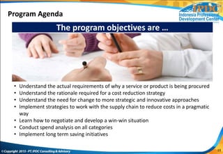 IPDC Training - Cost Reduction Program | PPT