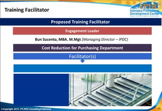 IPDC Training - Cost Reduction Program | PPT