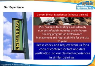 IPDC Training - Performance Management and Appraisal Skills | PPT
