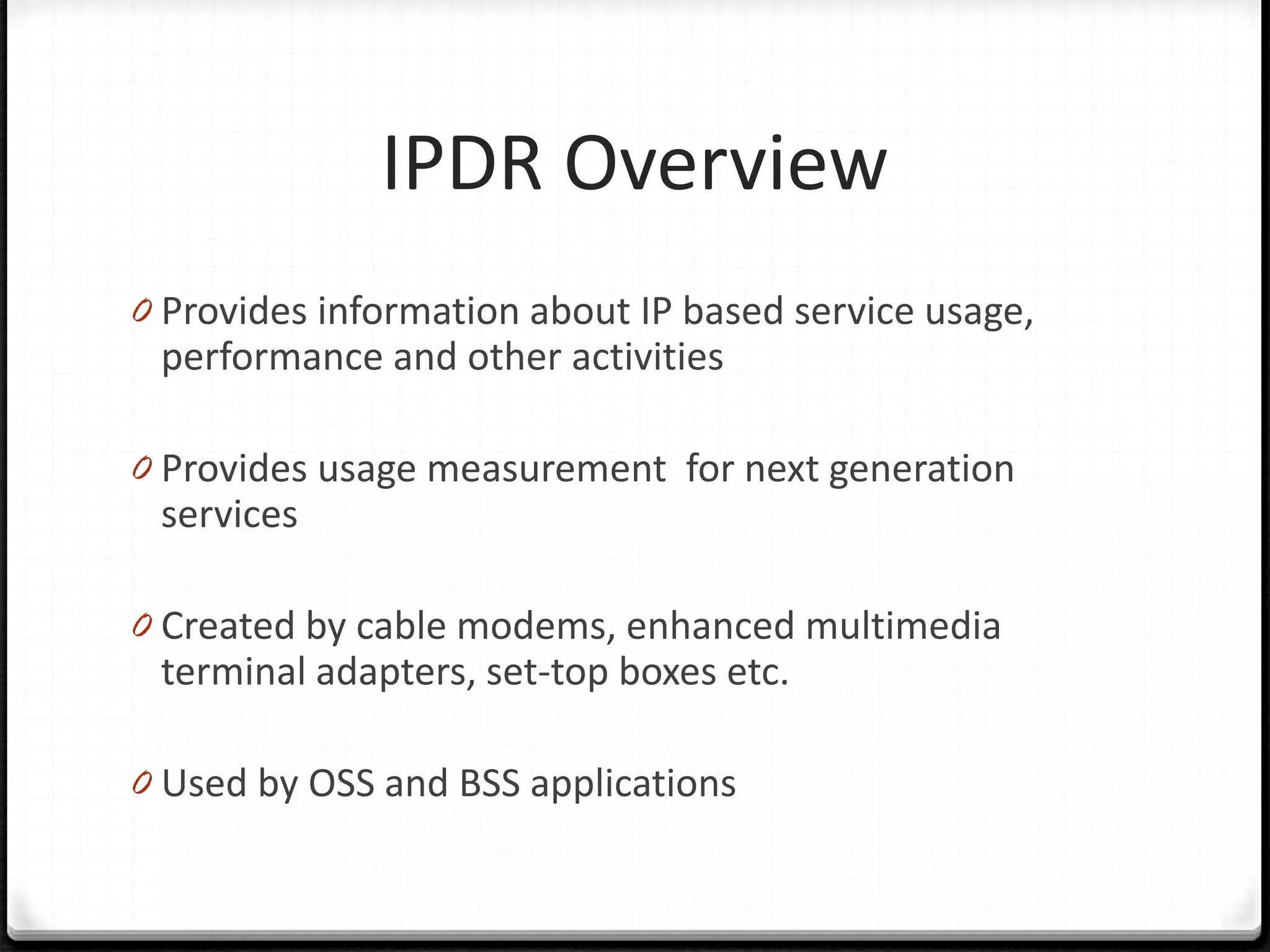 Internet Protocol Detail Record | PDF