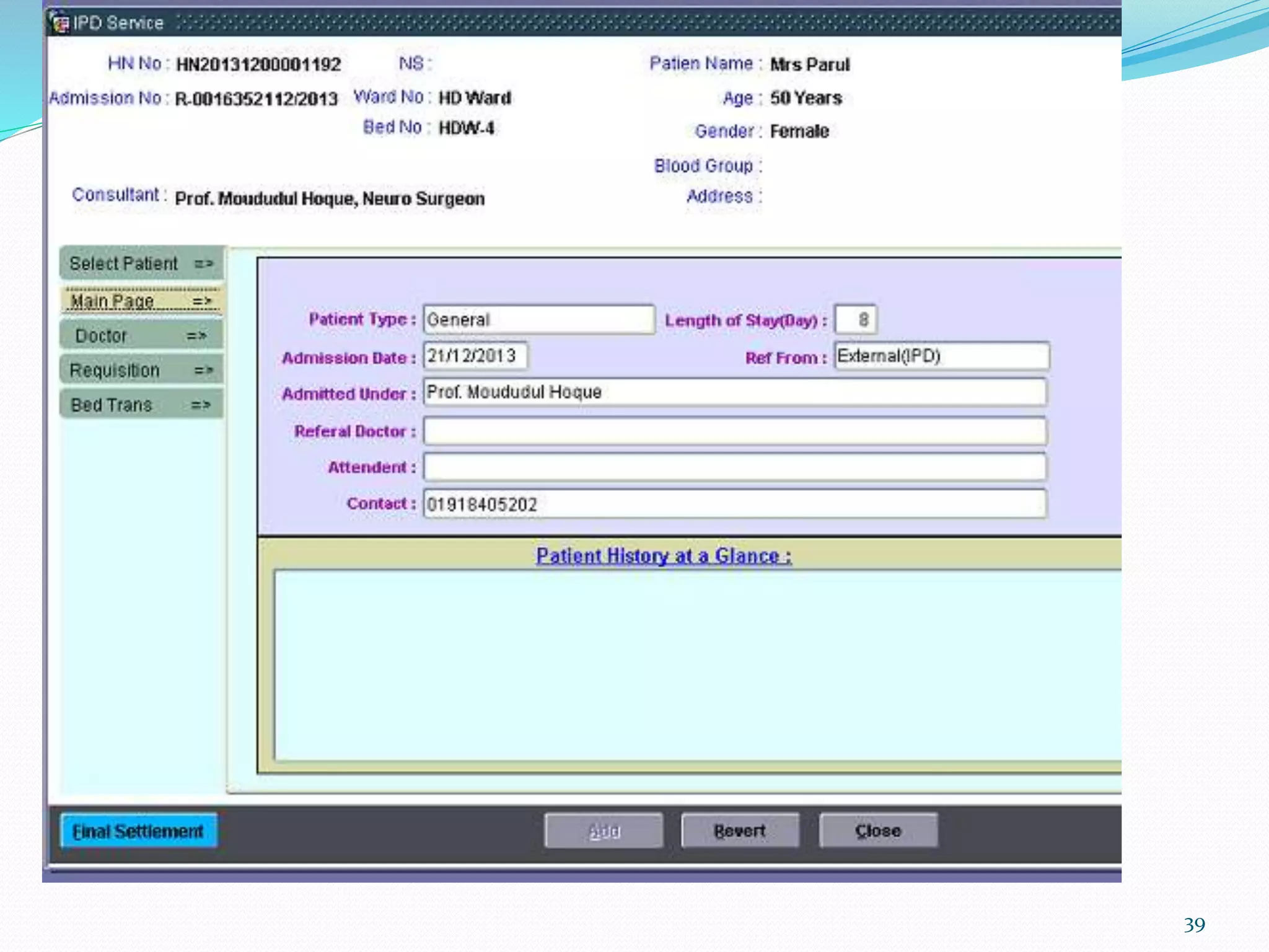 Hospital In Patient Department : IPD | PPTX