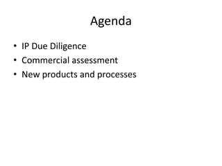 IP Due Diligence & Commercial Assessment pvs giridhar v2 | PDF