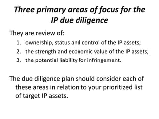 IP Due Diligence & Commercial Assessment pvs giridhar v2 | PDF | Legal ...