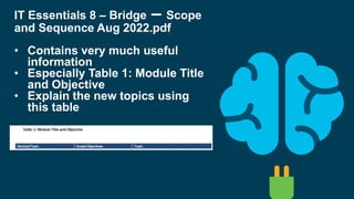IPD Week - Technical Session - New IT Essentials 8 Technical Topics.pptx