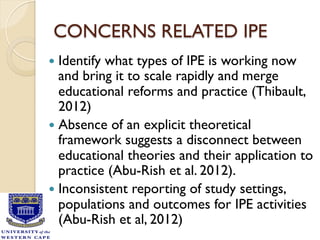 IPE: a vehicle to collaborative practice | PPT