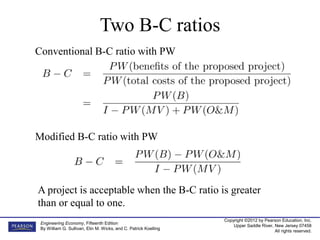 Benefit-Cost (B-C) ratio analysis | PPT