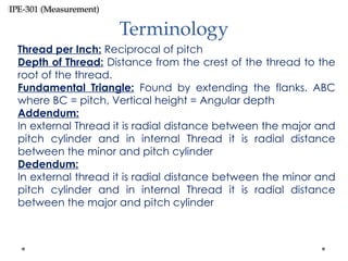 IPE-301_Metrology-of-Screw-Thread_________ | PPTX