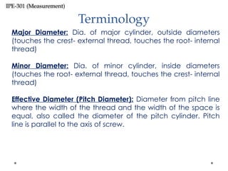 IPE-301_Metrology-of-Screw-Thread_________ | PPTX