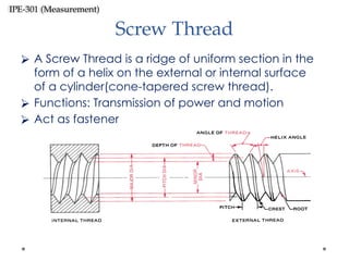 IPE-301_Metrology-of-Screw-Thread_________ | PPTX
