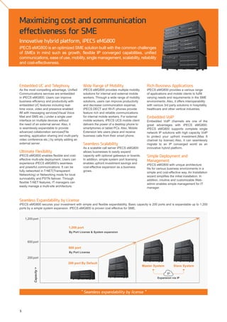 Transform Your Business Communications, iPECS eMG800 | PDF
