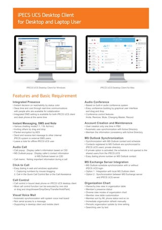 iPECS UCS, Optimize your business communications Unified Communications ...