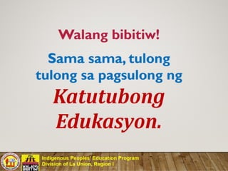 ipedprogram_launion_2022_mbp.- sa mga IPED implementing schoolspptx | PPT