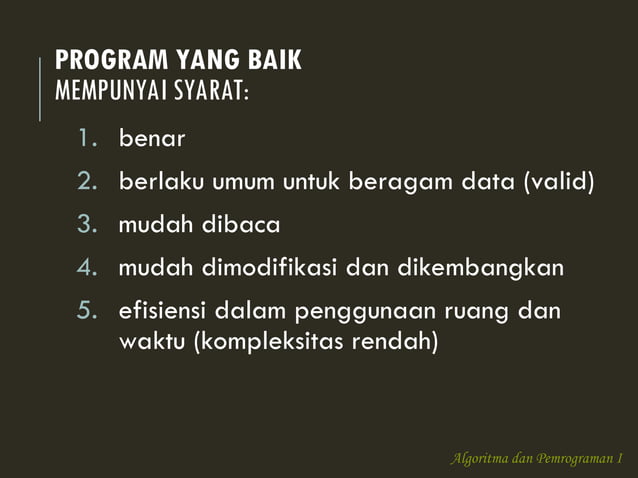 BELAJAR PENGANTAR ALGORITMA DAN STRUKTUR DATA | PPT