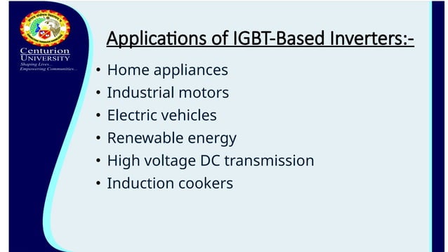 IPE PROJECT PPT.pptx centurion igbt based | PPTX
