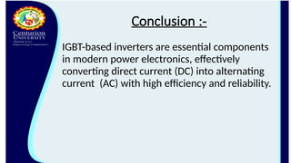 IPE PROJECT PPT.pptx centurion igbt based | PPT
