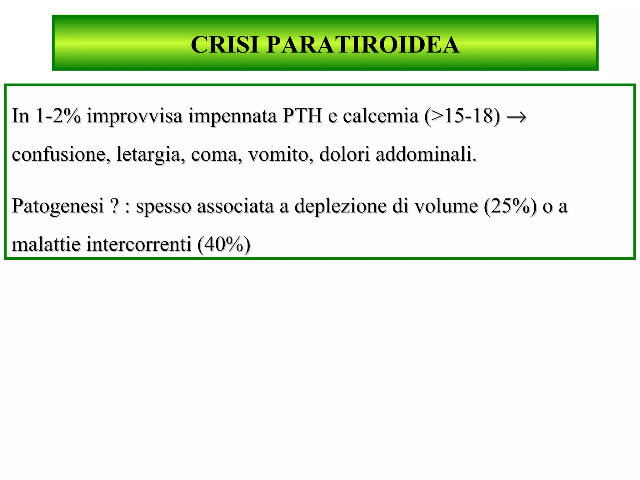 Iper paratiroidismo | PPT | Endocrine and Metabolic Diseases | Diseases ...