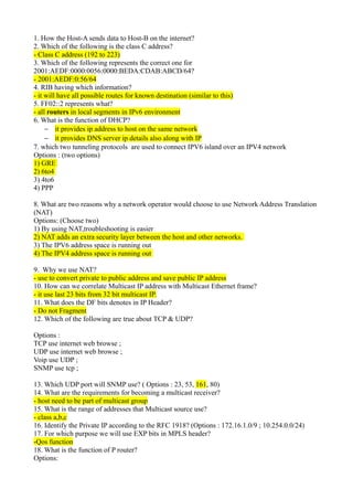 Ip essential with answers | PDF